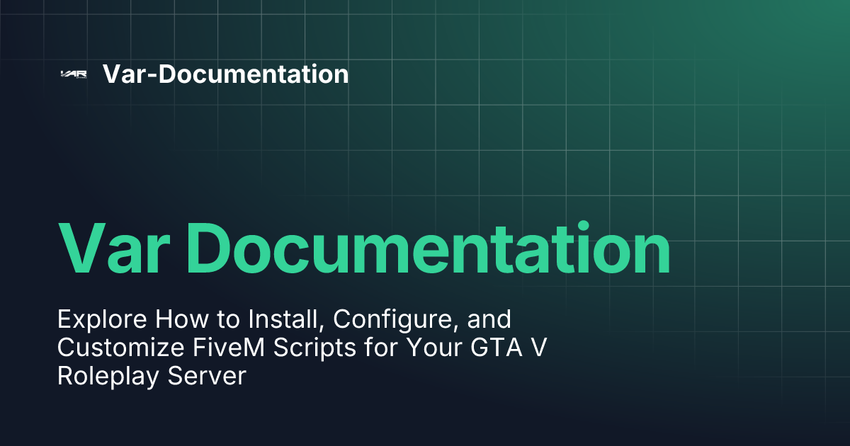 Var Documentation | Var-Documentation