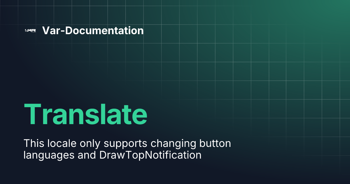 Translate | Var-Documentation
